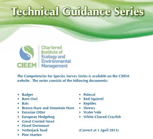Competencies for Species Survey (CSS) | CIEEM