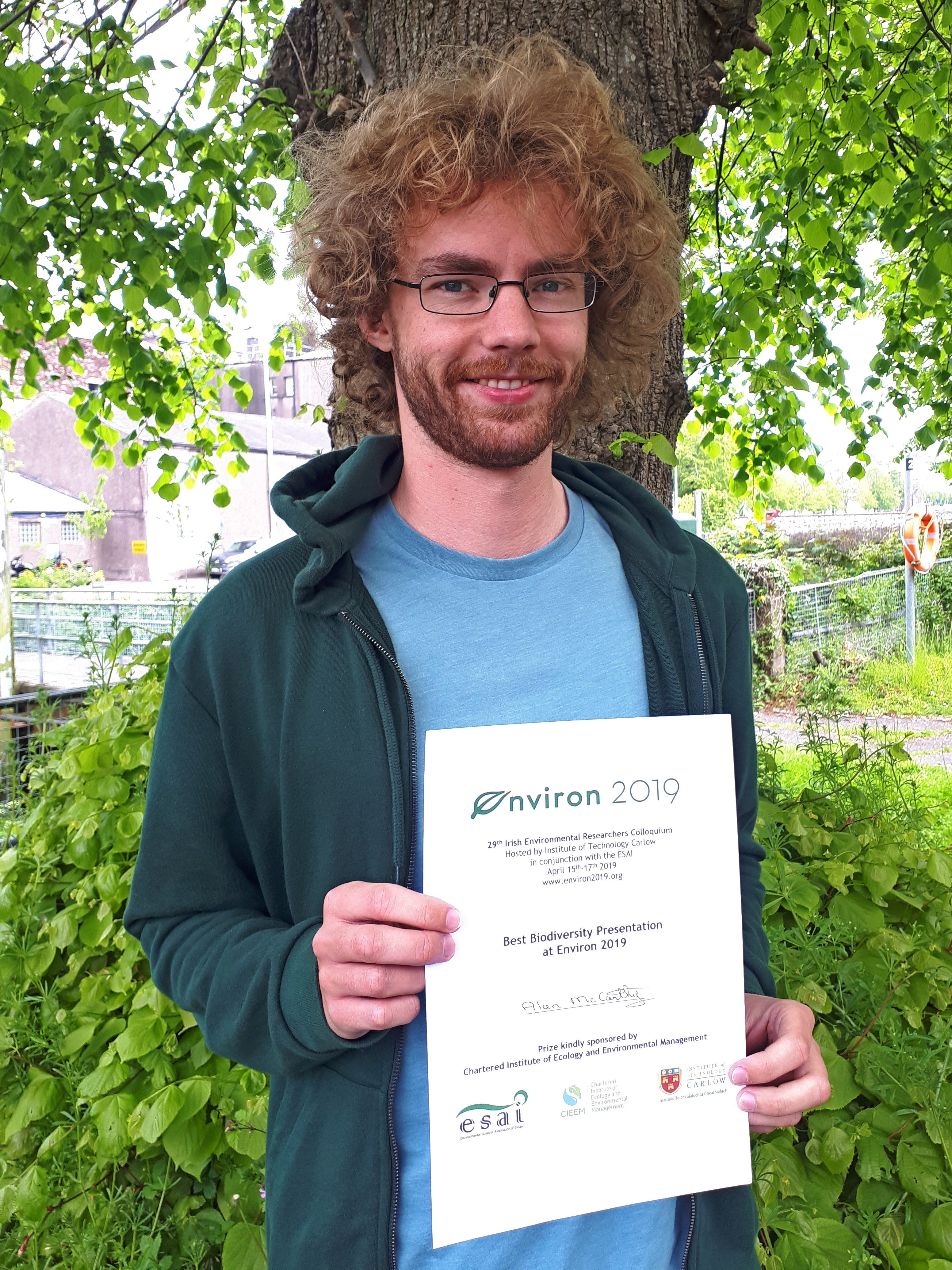 Congratulations to Alan McCarthy – Winner of CIEEM sponsored ‘BEST ...